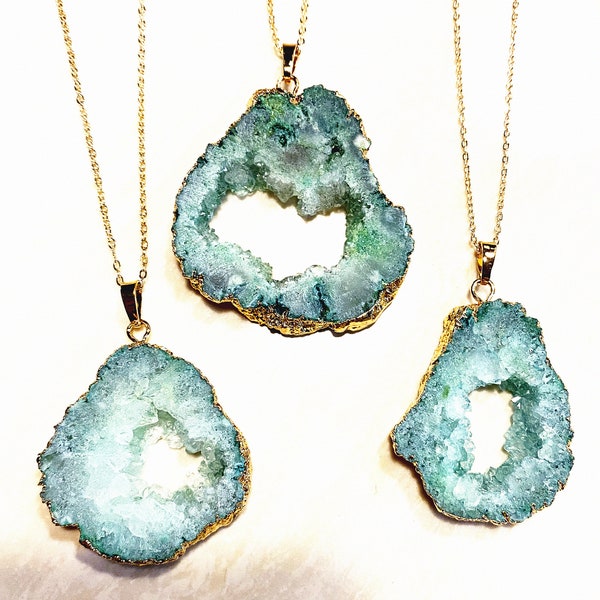 Green Geode - Etsy