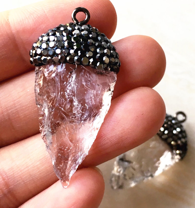 Pave Rhinestone Rock Crystal Quartz Arrowhead Arrow Head | Etsy