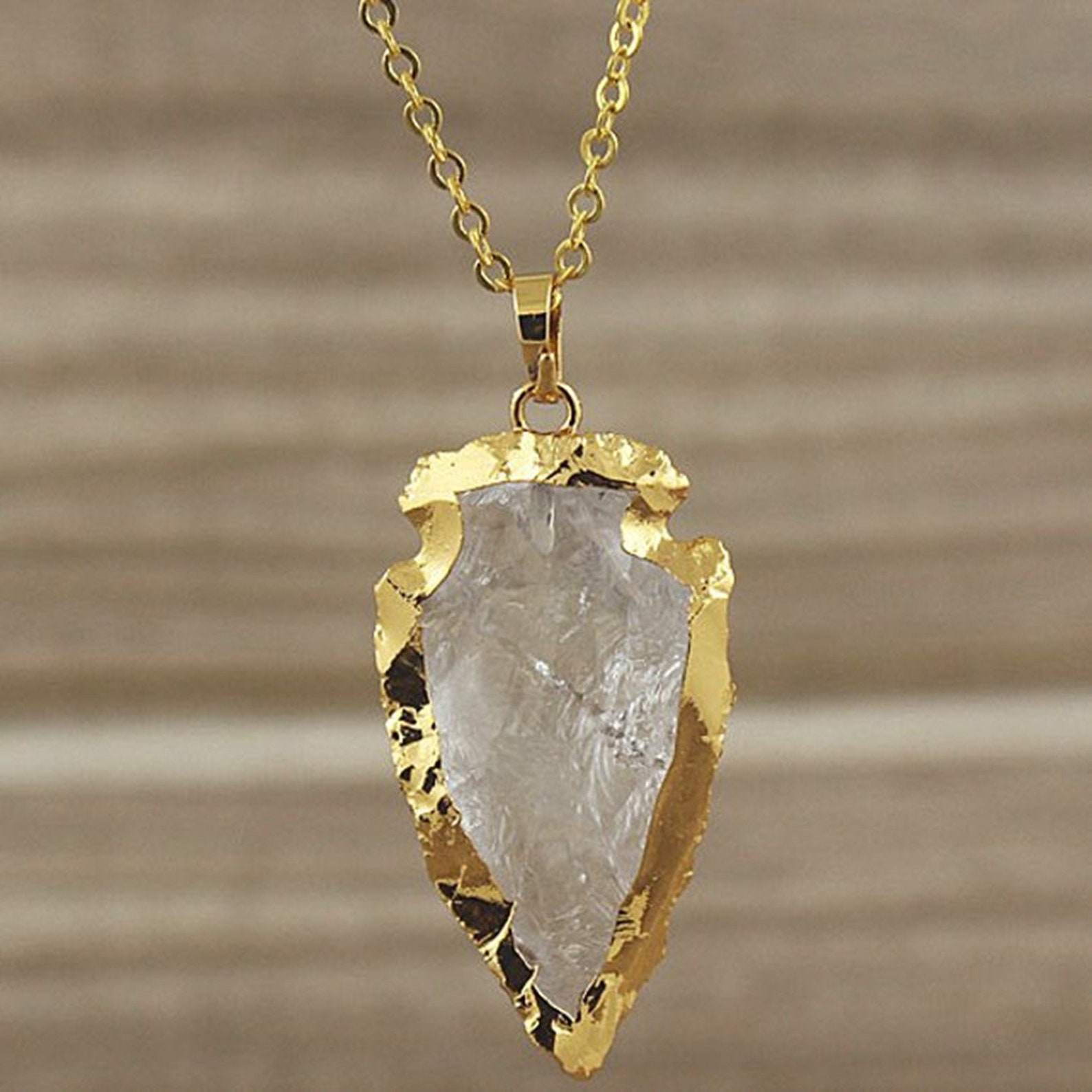 SALE Rock Crystal Quartz Arrowhead Arrow Head Pendant Charm - Etsy