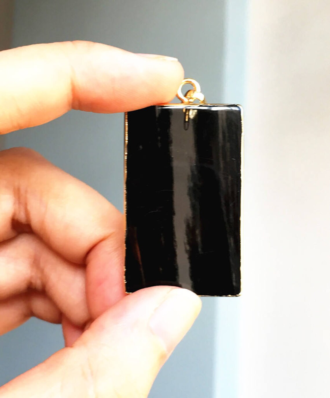 New Arrival Black Ice Obsidian Lace Rectangle Shaped Healing - Etsy