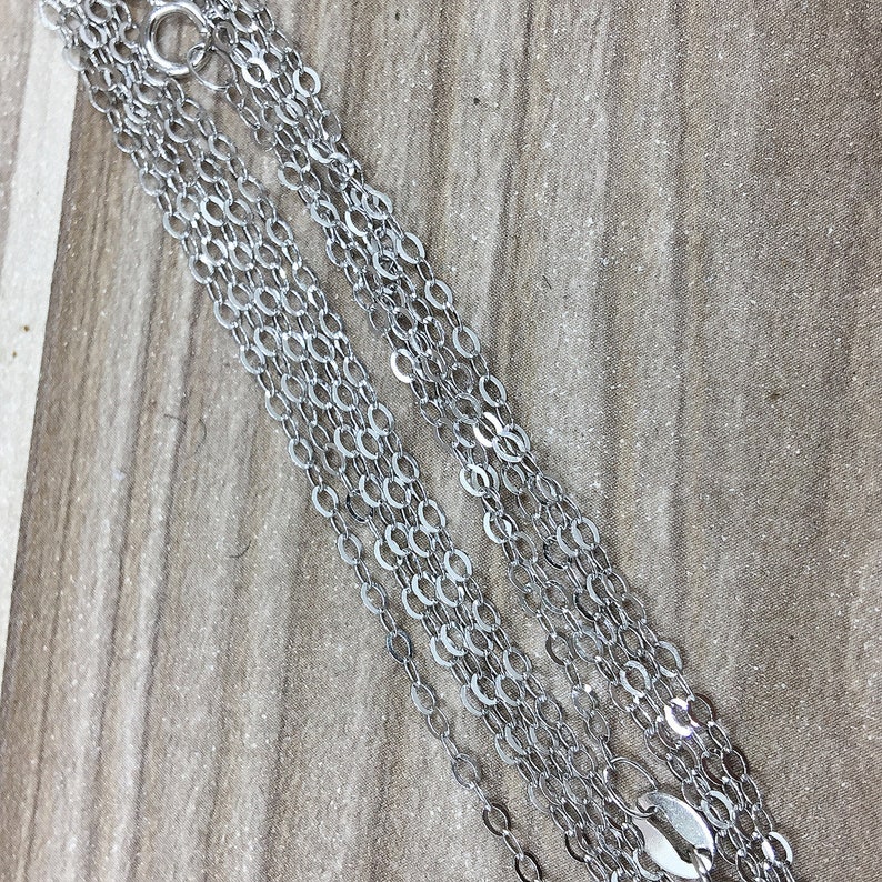 925 Sterling Silver Chain Necklaces 18 Inches Bulk 5 Finished - Etsy