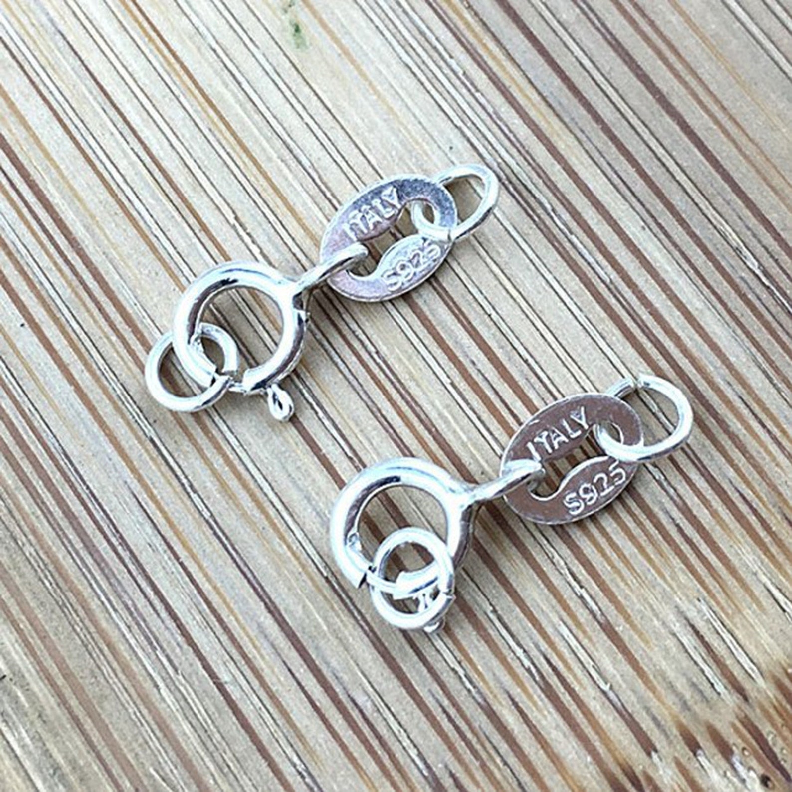 5mm 925 Sterling Silver Spring Ring Closures and 3mm Open Jump - Etsy