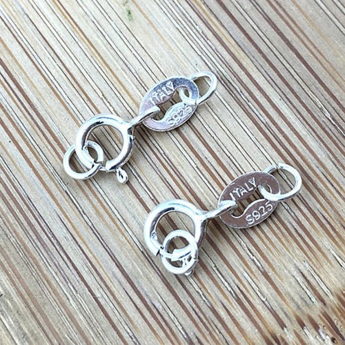 5mm 925 Sterling Silver Spring Ring Closures and 3mm Open Jump - Etsy