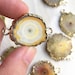 Mystical Yellow Geode Slice Druzy Crystal Gemstone With 24k ...