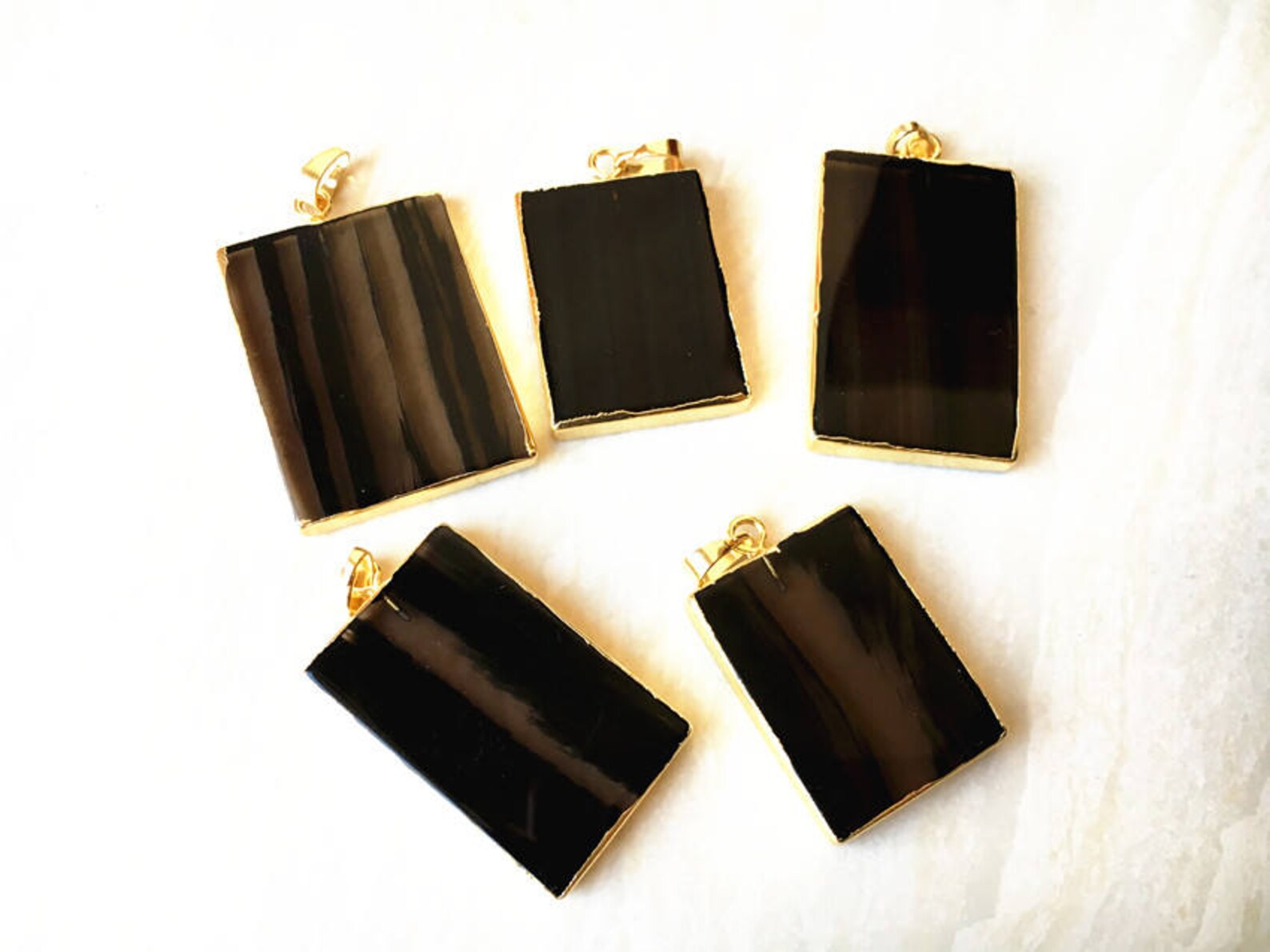 New Arrival Black Ice Obsidian Lace Rectangle Shaped Healing - Etsy