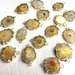 Mystical Yellow Geode Slice Druzy Crystal Gemstone With 24k ...