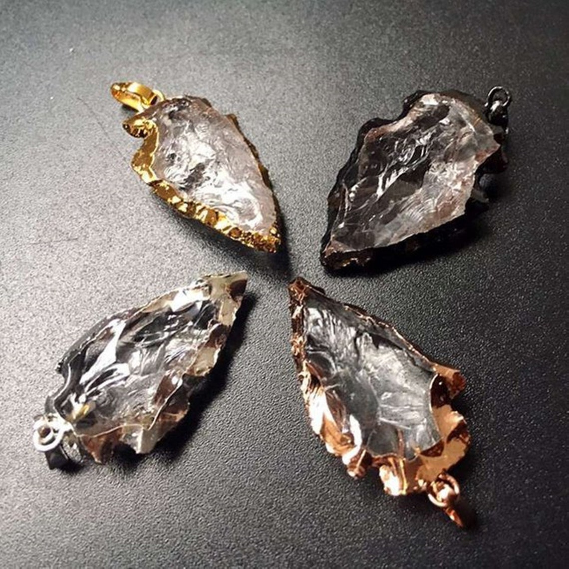 SALE Rock Crystal Quartz Arrowhead Arrow Head Pendant Charm | Etsy
