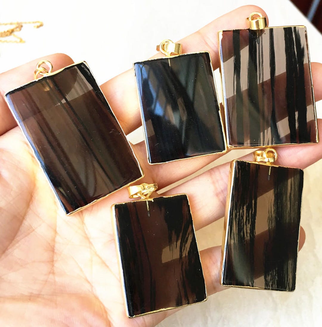 New Arrival!! Black Ice Obsidian Lace Rectangle Shaped Healing Crystal ...