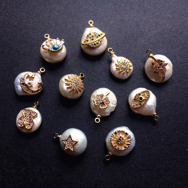 Pearl Shell Charm - Etsy