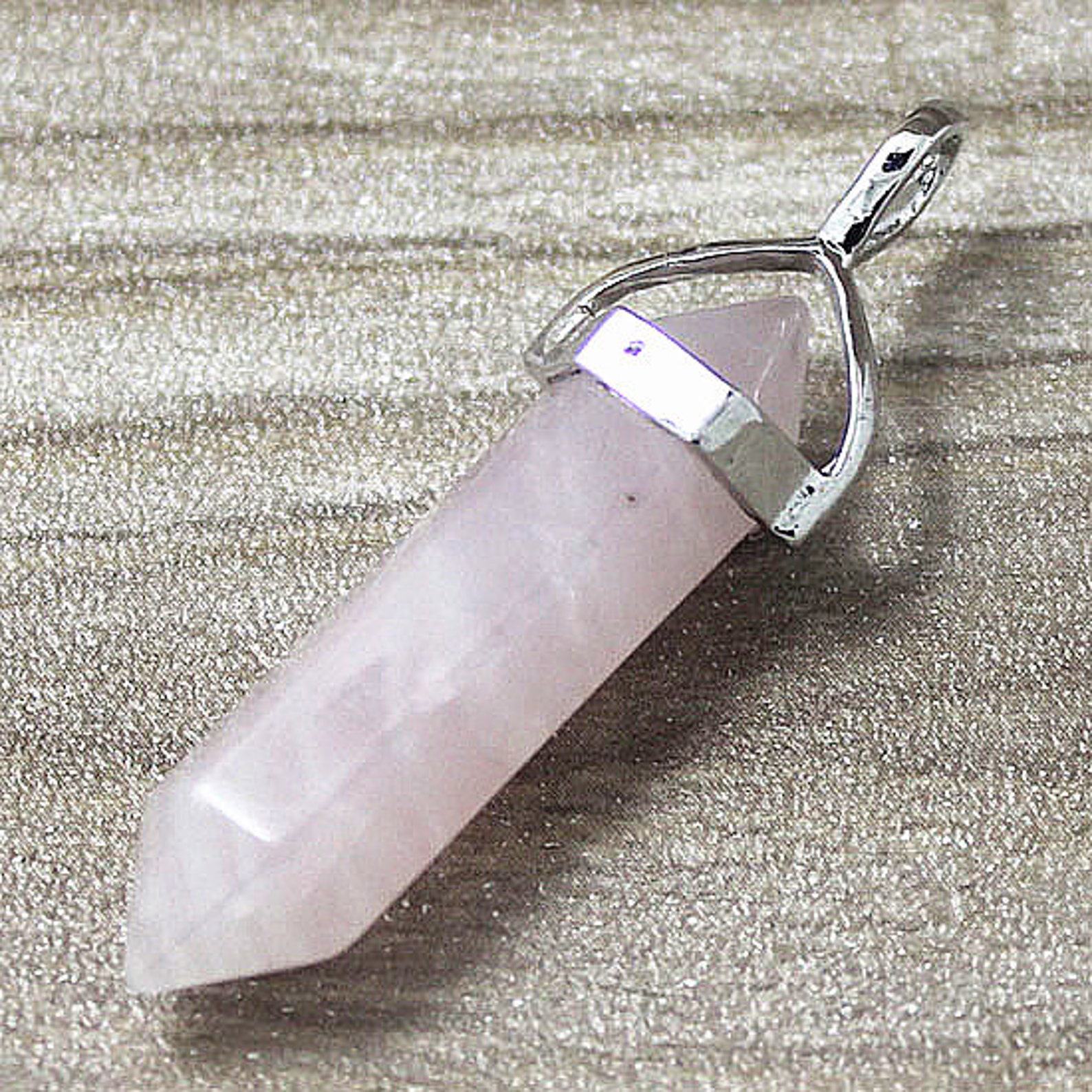 Polished Natural Rose Quartz Point Pendant Rose Quartz Charm | Etsy