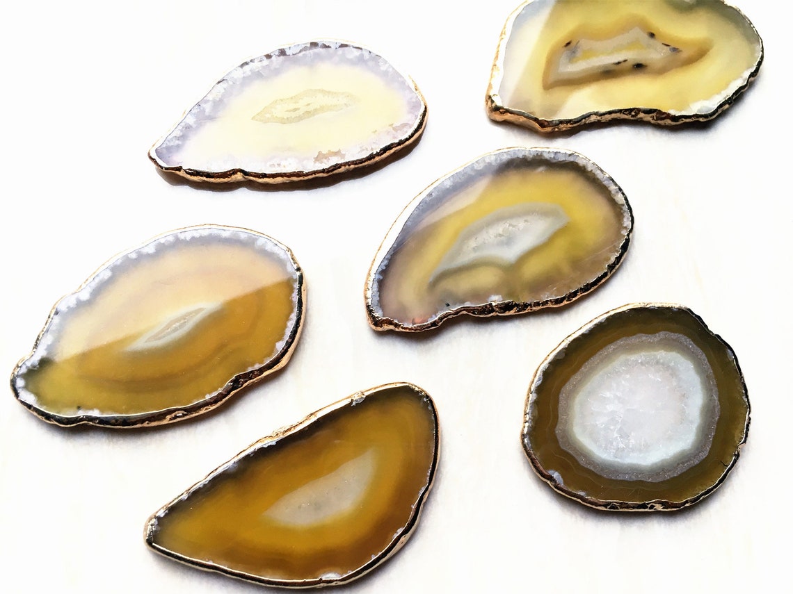 Agate Geode Slice Large Geode Agate Slice Druzy With Gold - Etsy Australia