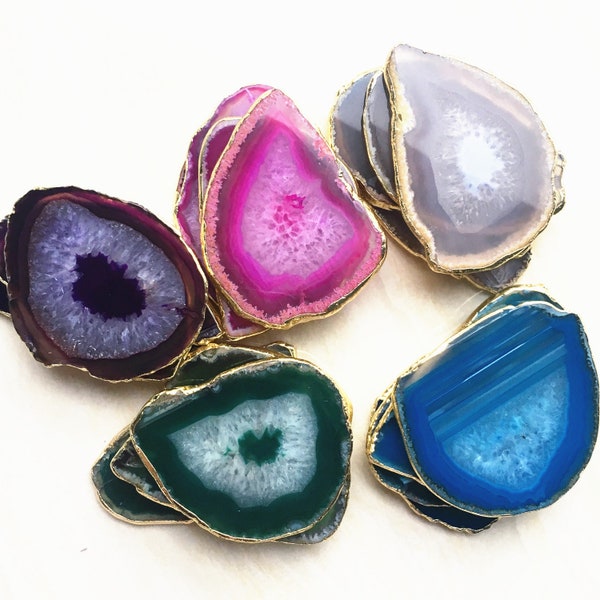 White Geode Slice - Etsy