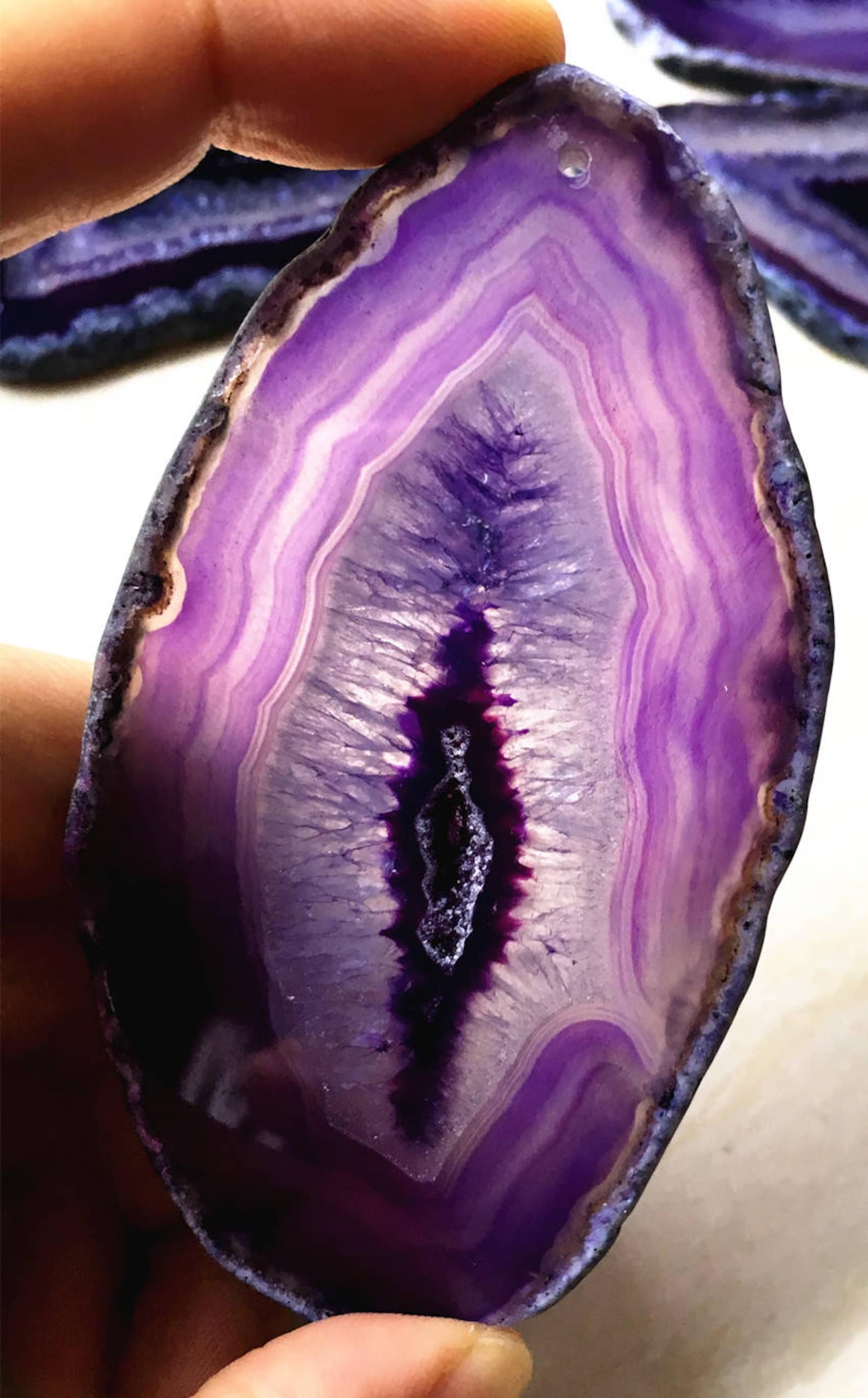 WHOLESALE Purple Agate Geode Slice Druzy - Drusy Druzzy Agate Slice ...