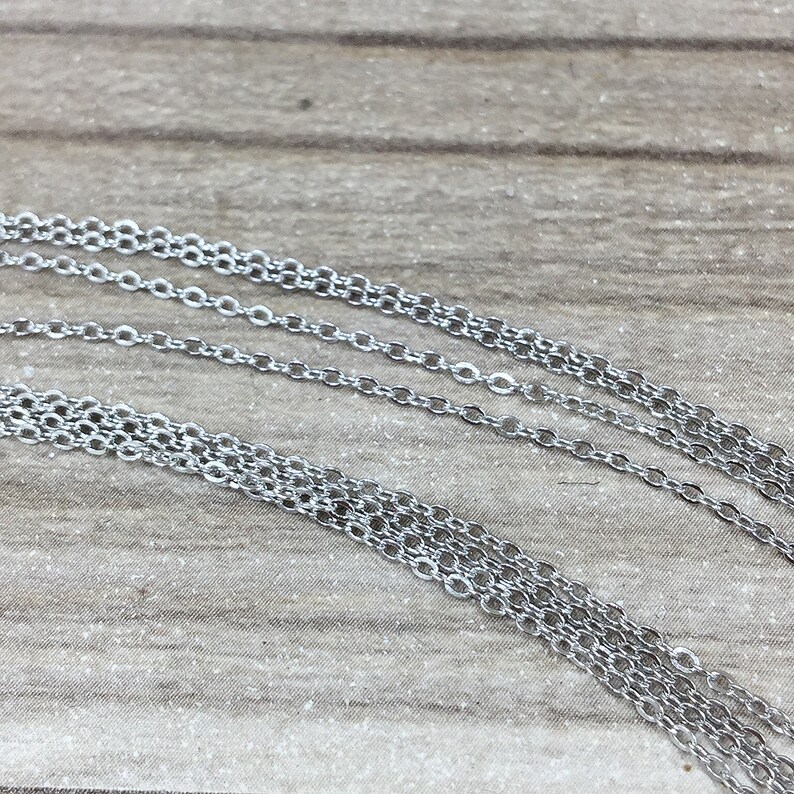 925 Sterling Silver Chain Necklaces 18 inches Bulk 5 Finished | Etsy