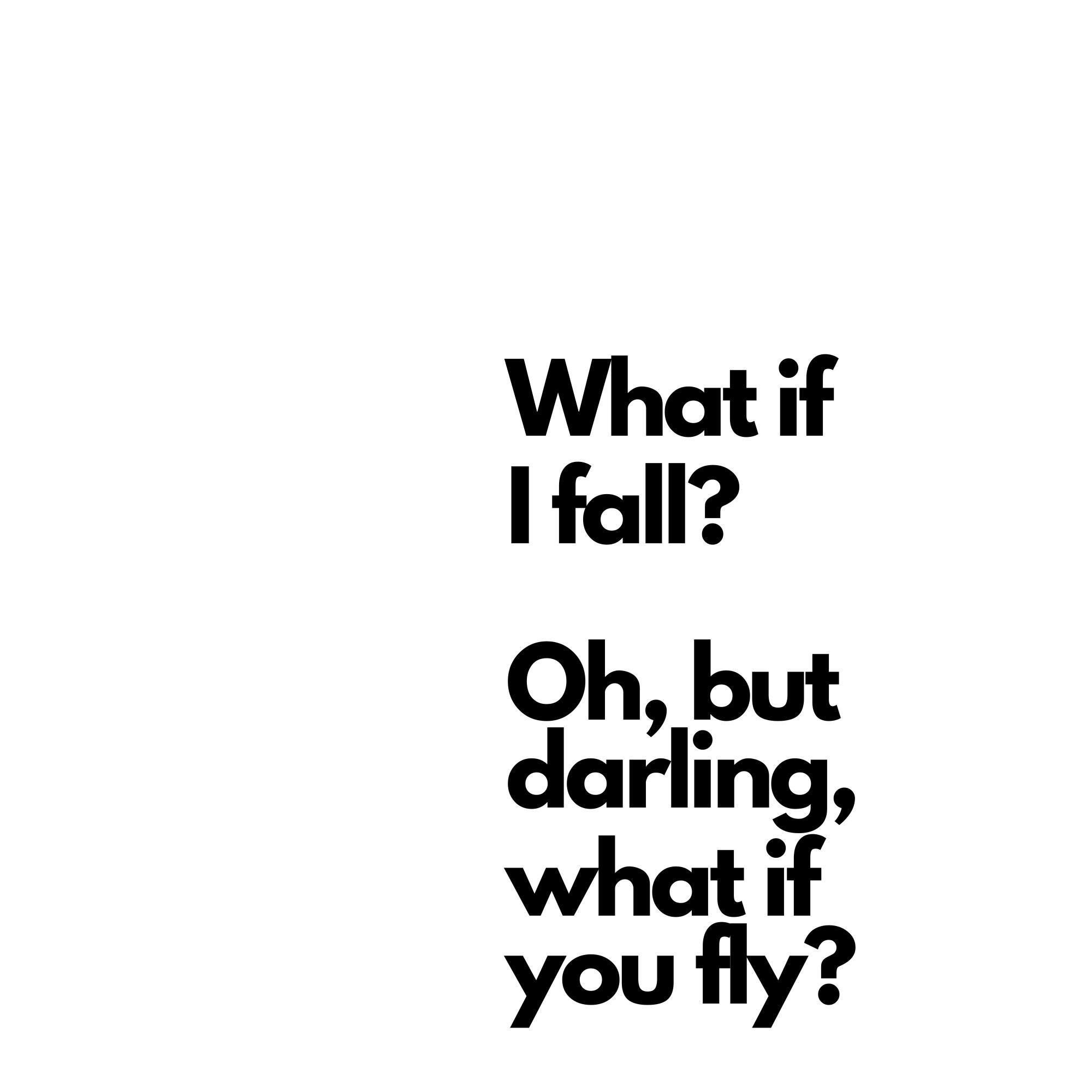 What If I Fall What If You Fly Printable Art, Minimalistic Art Print ...