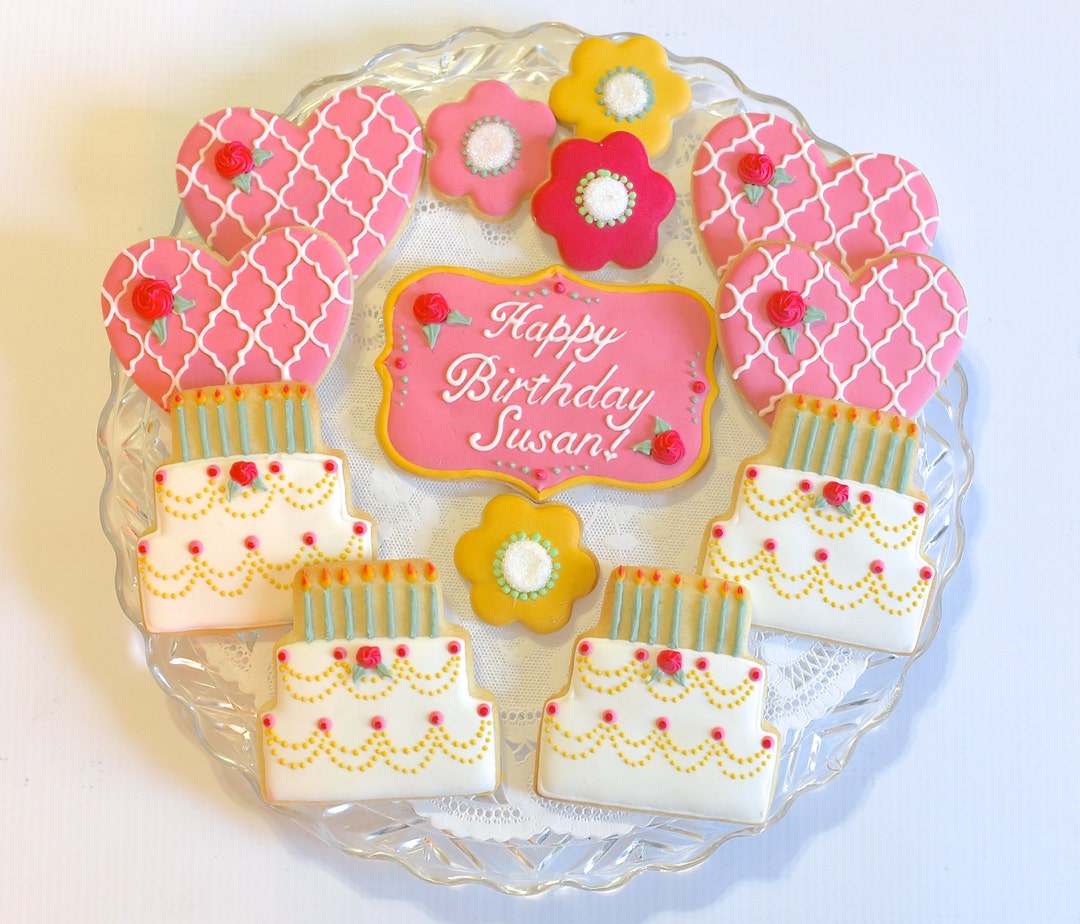 Custom Birthday Cookies, Personalized Plaque, All Natural - Etsy