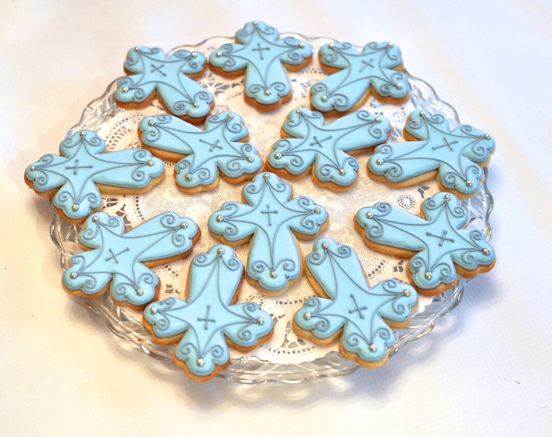 Cross Cookies for Baptism, First Communion, or Any Holy Occasion. - Etsy