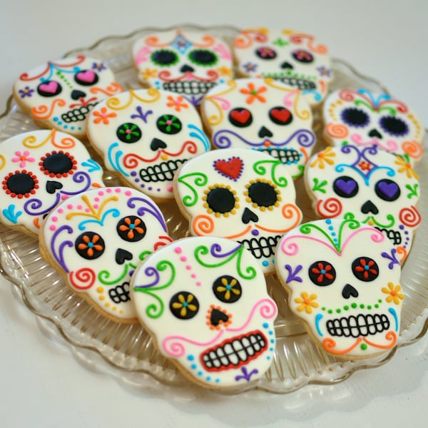 Sugar Skull Cookie - Etsy