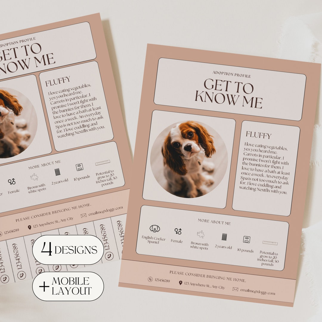 Pet Adoption Flyer, Pet Adoption Template, Dog Adoption Flyer, Dog ...