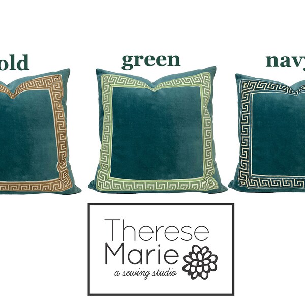 Greek Key Pillow - Etsy