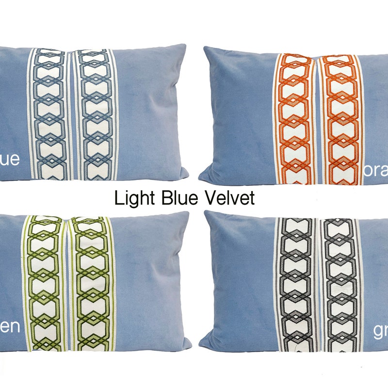 Light Blue Lumbar Pillow - Etsy