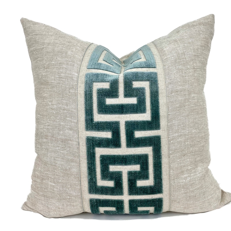 Greek Key Pillow - Etsy