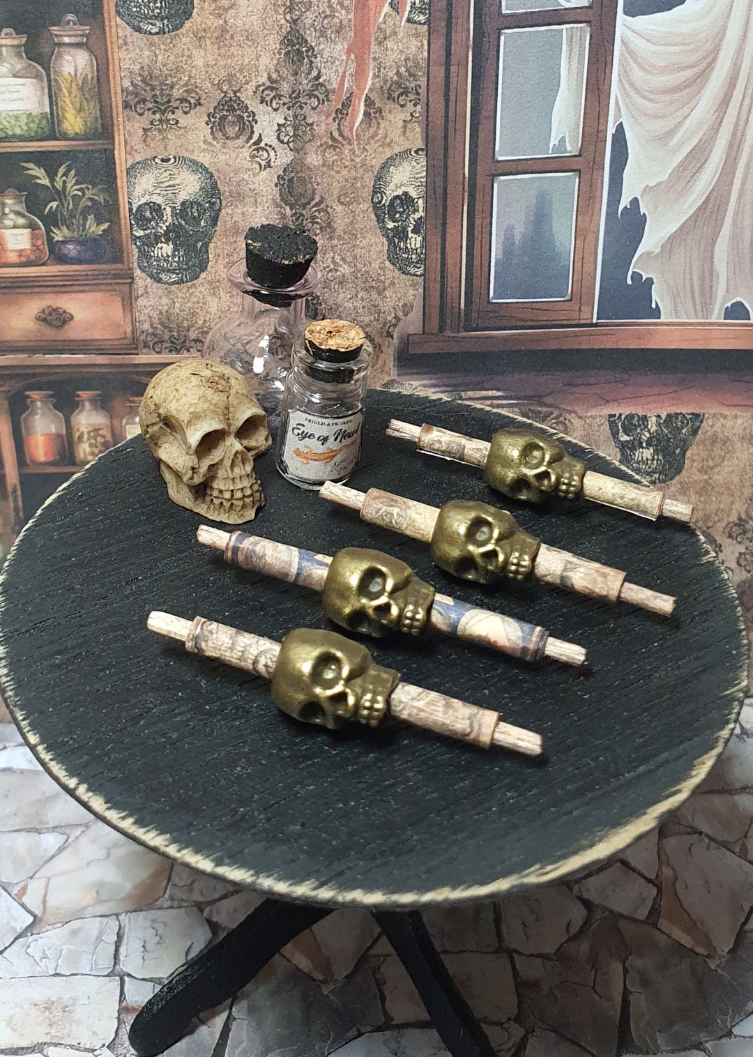 Scrolls 1:12 Scale Hand Made Spooky Witch Haunted Doll House Printed ...