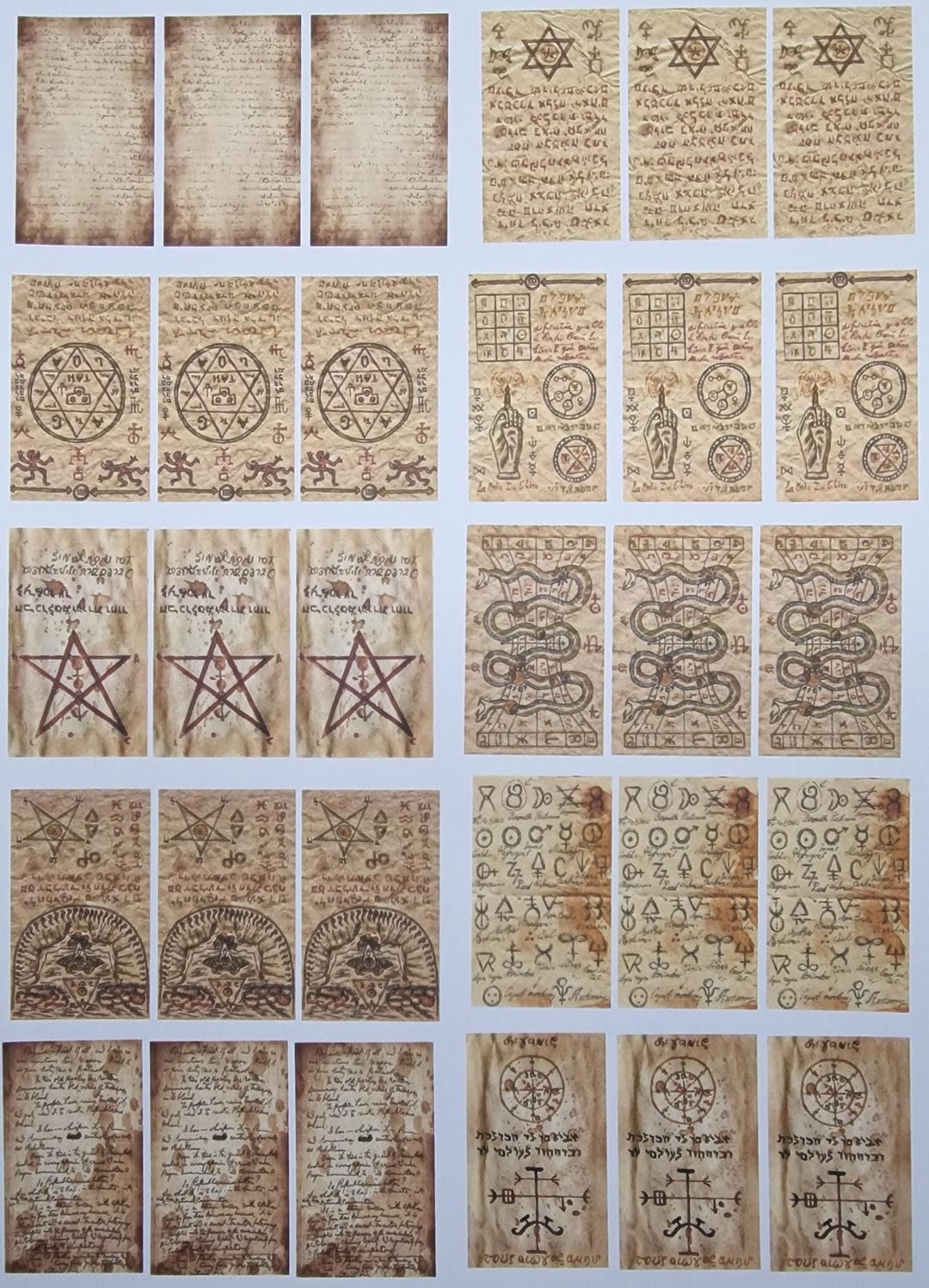 Scrolls .. 1:12 Miniature Make Your Own Scrolls Kit, Spooky Haunted ...