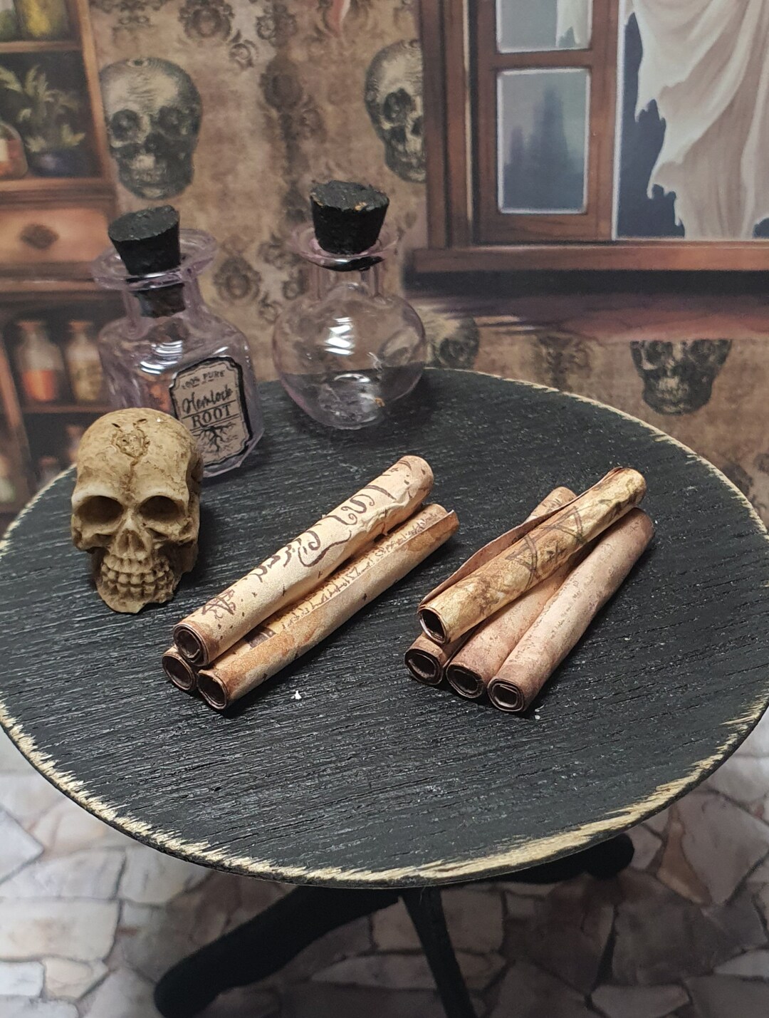 Scrolls Rolled Paper Scrolls 1:12 Haunted Witch Spooky Dollhouse - Etsy