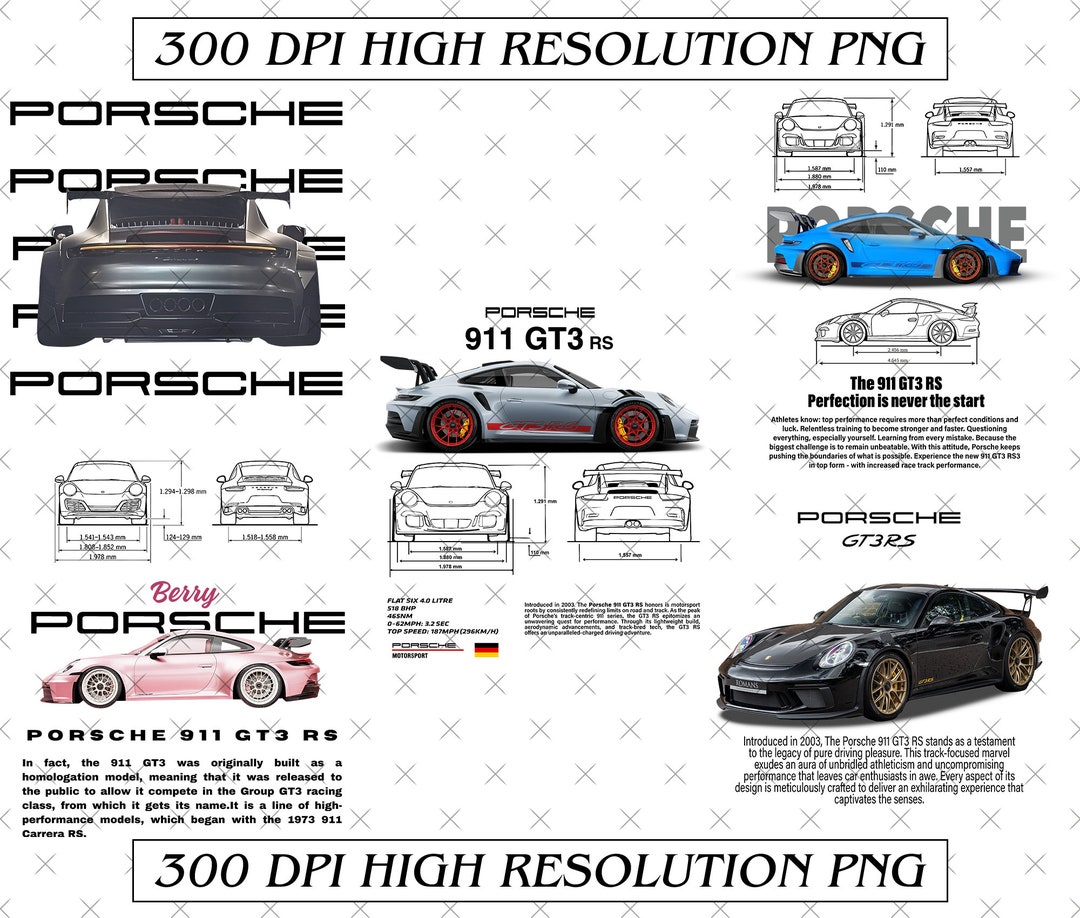Vintage Porsche 911 Print / Instant Download / High Quality / PNG / SVG ...