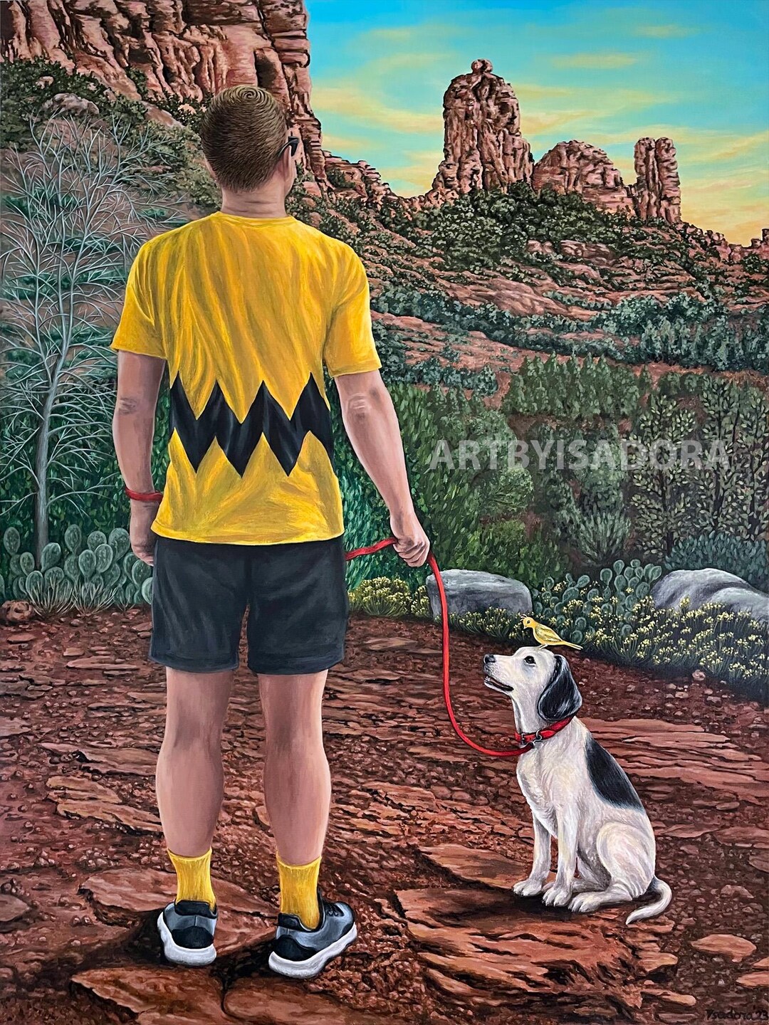 18 X 24 Fine Art Print on Brushed Metal Snoopy Rock in Sedona Weather ...