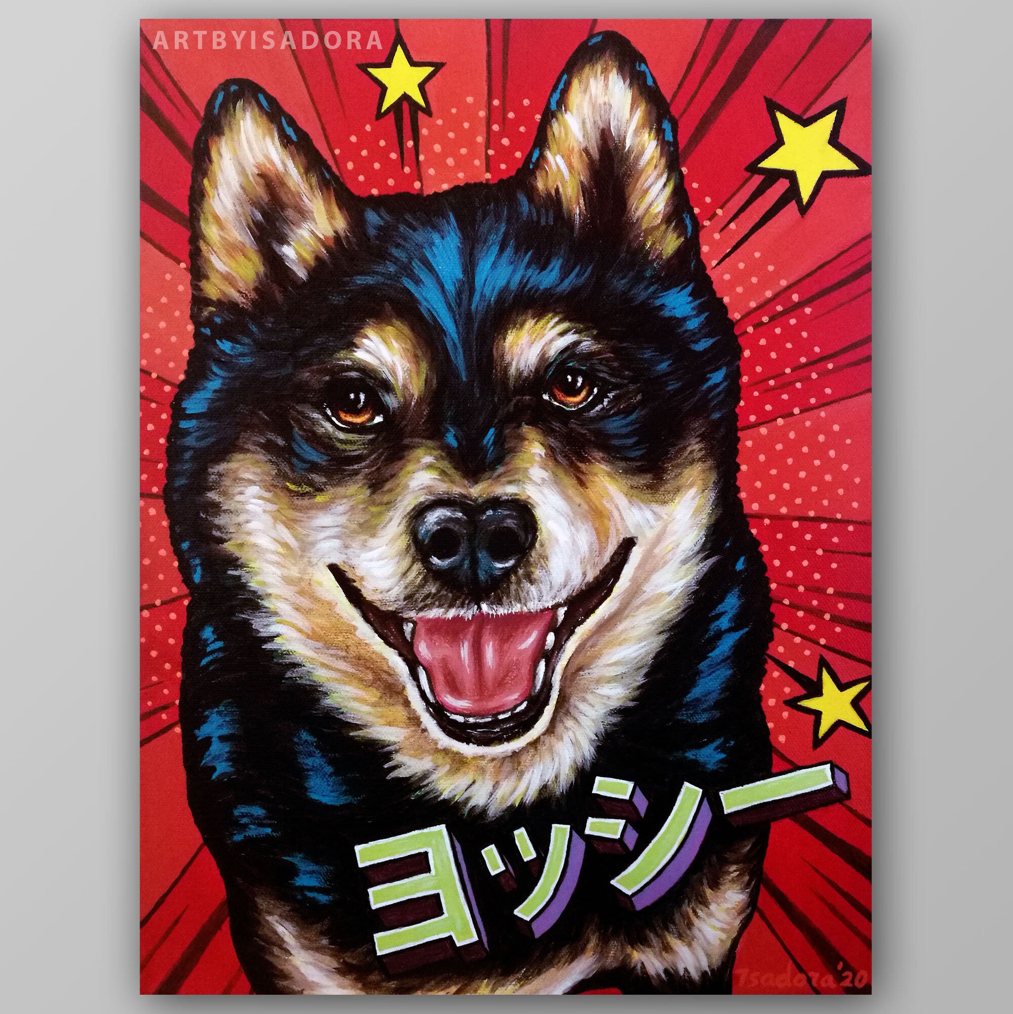 Pop Art Pet Portrait Hand Painted on Canvas Custom colorful | Etsy