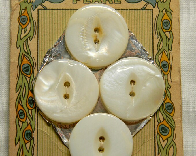 Antique Mother of Pearl fresh Water Pearls Buttons White - Etsy