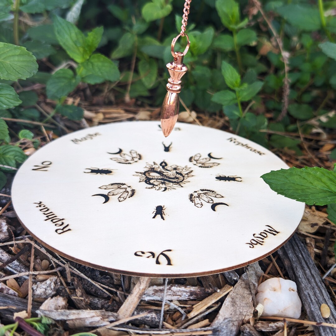 Copper Pendulum and Snake Pendulum Board & Crystals Kit, Witchy Gift ...