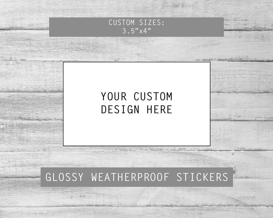 Custom Rectangle Stickers - Weatherproof Stickers - Custom Logo ...
