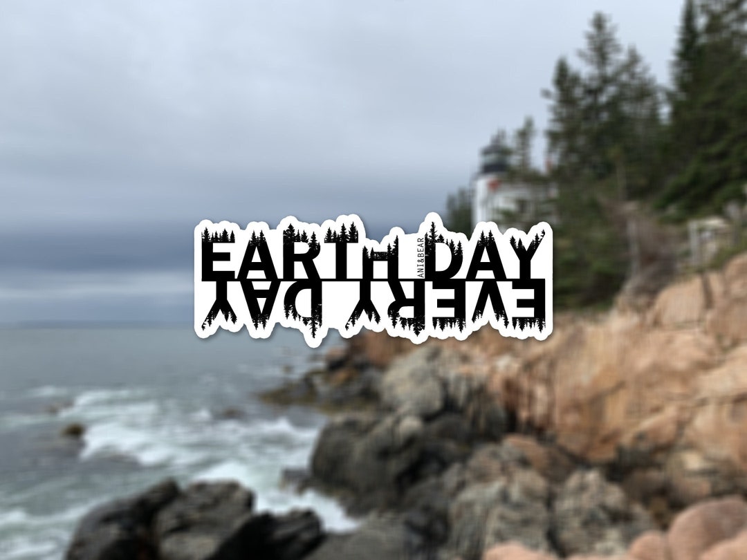 Vinyl "earth Day" Sticker: Nature, Sustainability, and Adventure Decal ...