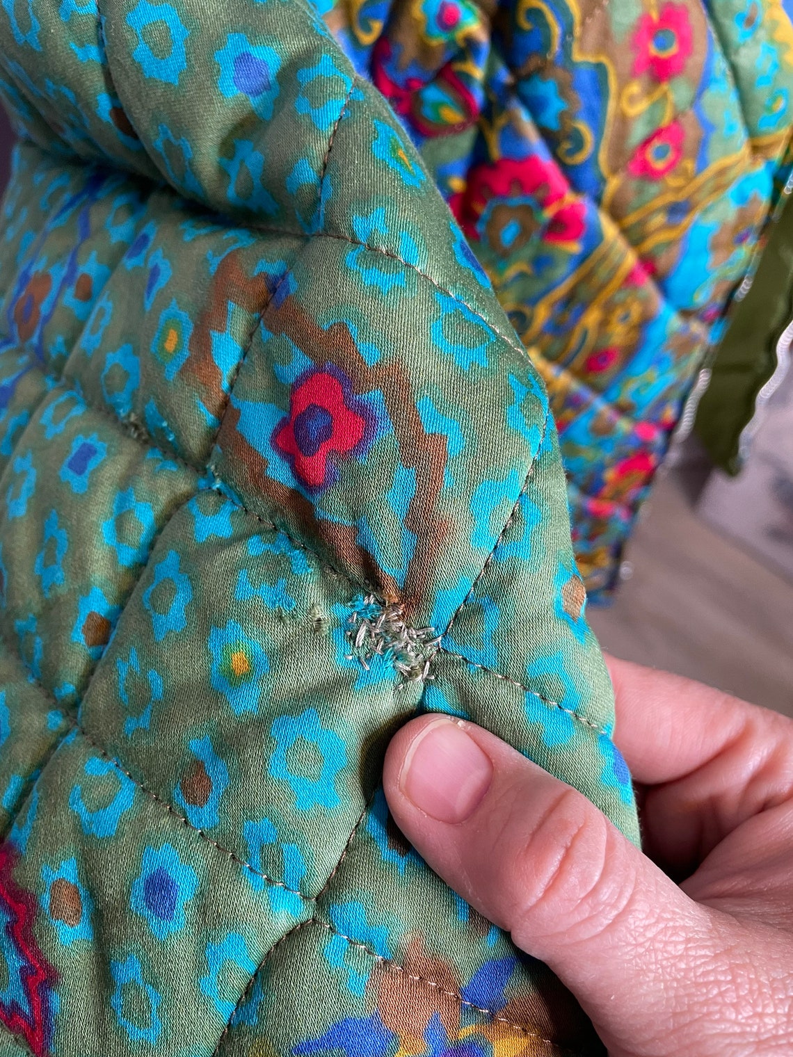 Vintage 60s Quilted Puffer Jacket Jewel Colors - Etsy