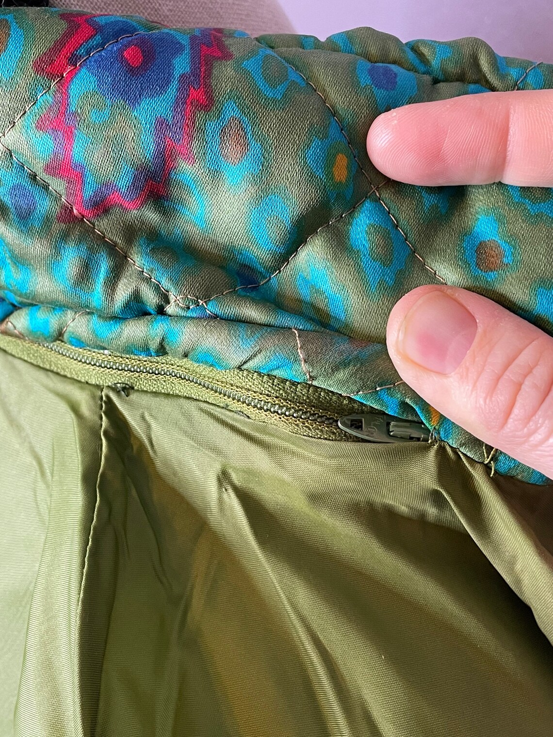 Vintage 60s Quilted Puffer Jacket Jewel Colors - Etsy