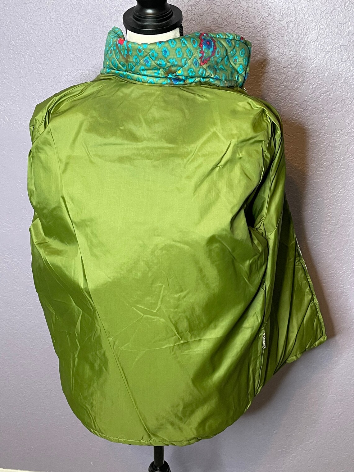 Vintage 60s Quilted Puffer Jacket Jewel Colors - Etsy