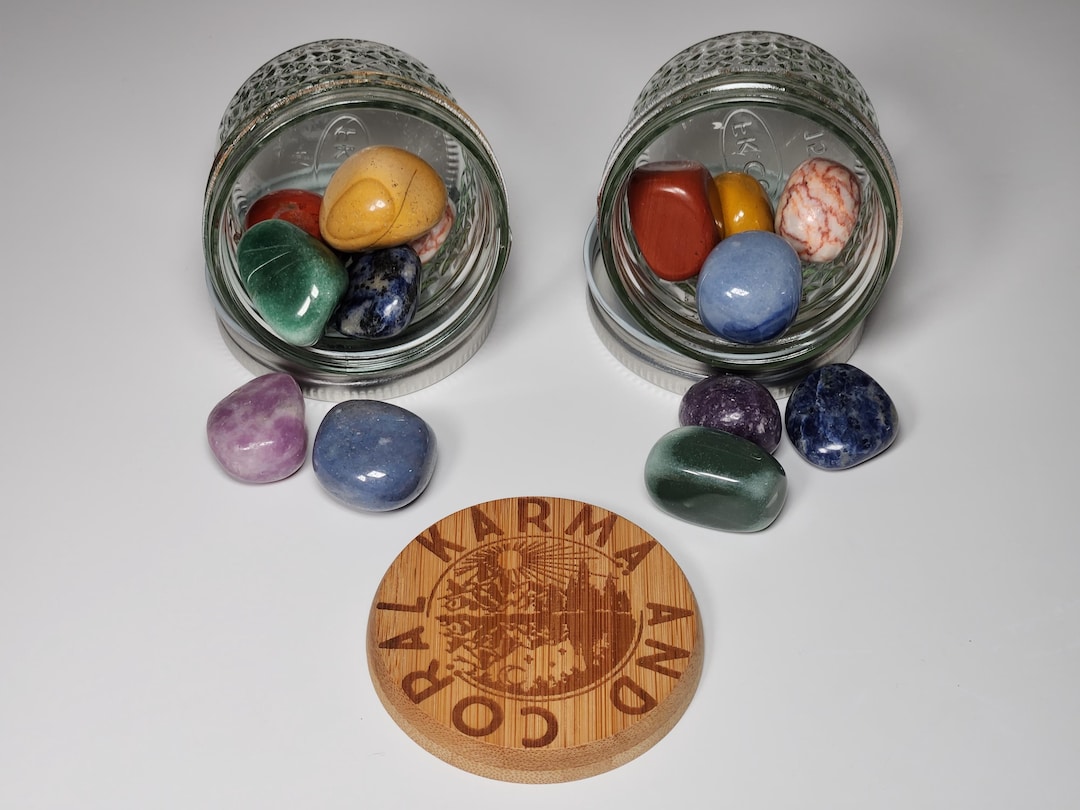 Crystal Tumble Chakra Set, Travel Chakra Set, on the Go Chakra Tumble ...