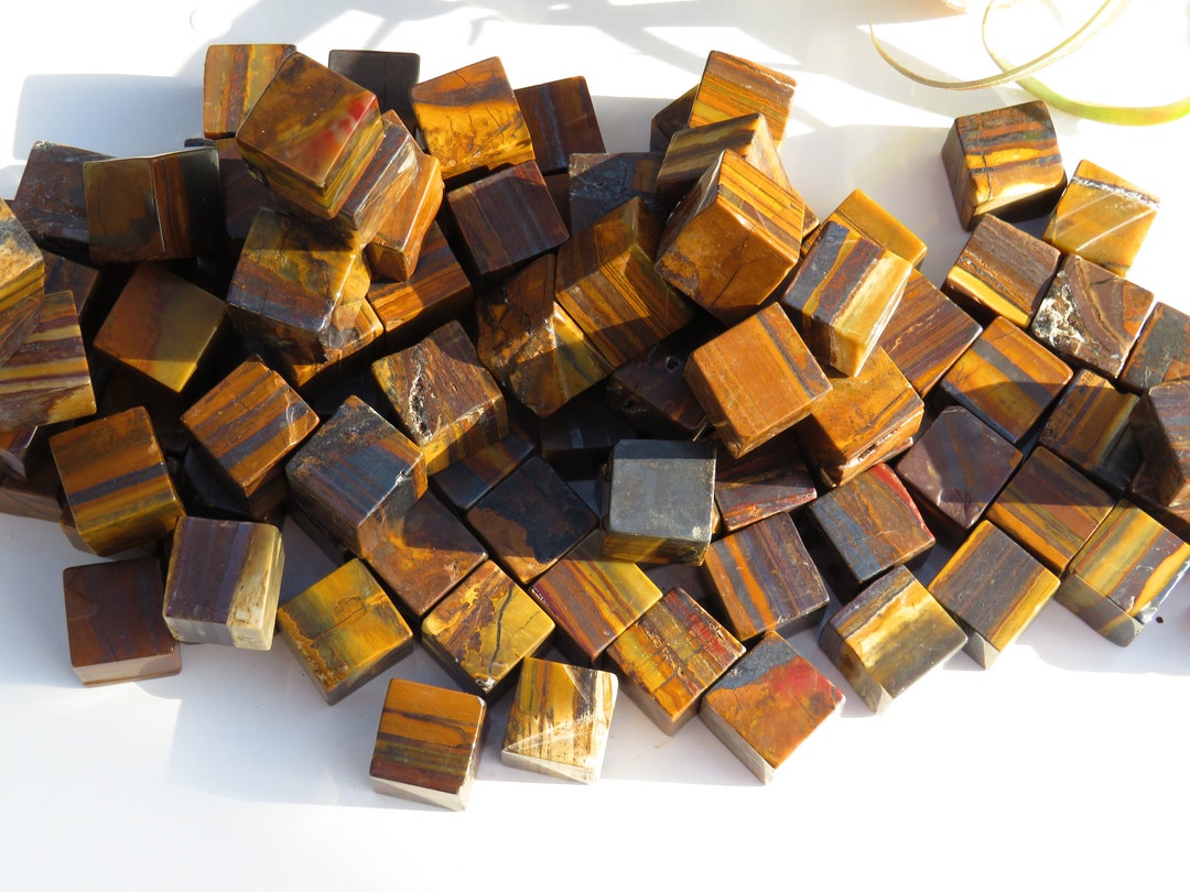 Tigers Eye Cube, Tigers Iron Cube, Gemstone Crystal Cube, Tigers Iron ...