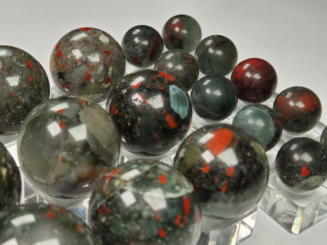African Bloodstone Sphere, Bloodstone Gemstone Sphere, Protection Stone ...