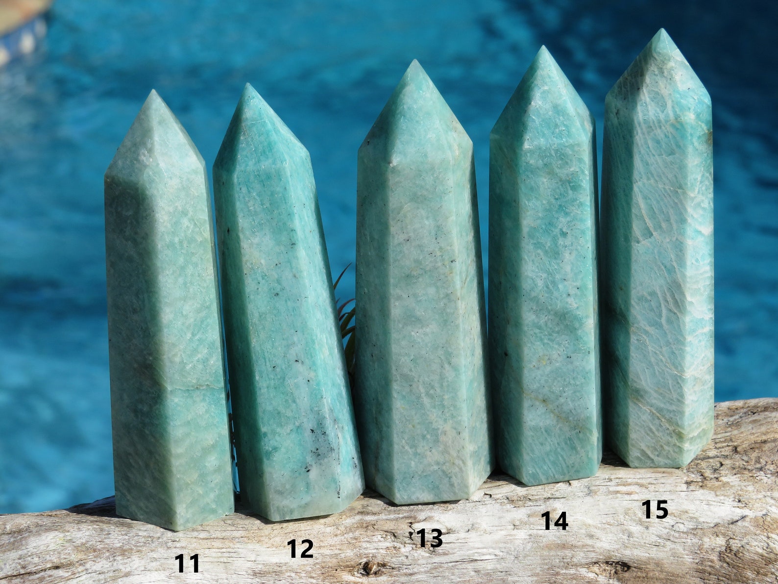 Amazonite Gemstone Towers , Crystal ,lucky Hope Stone, Friendship Stone ...