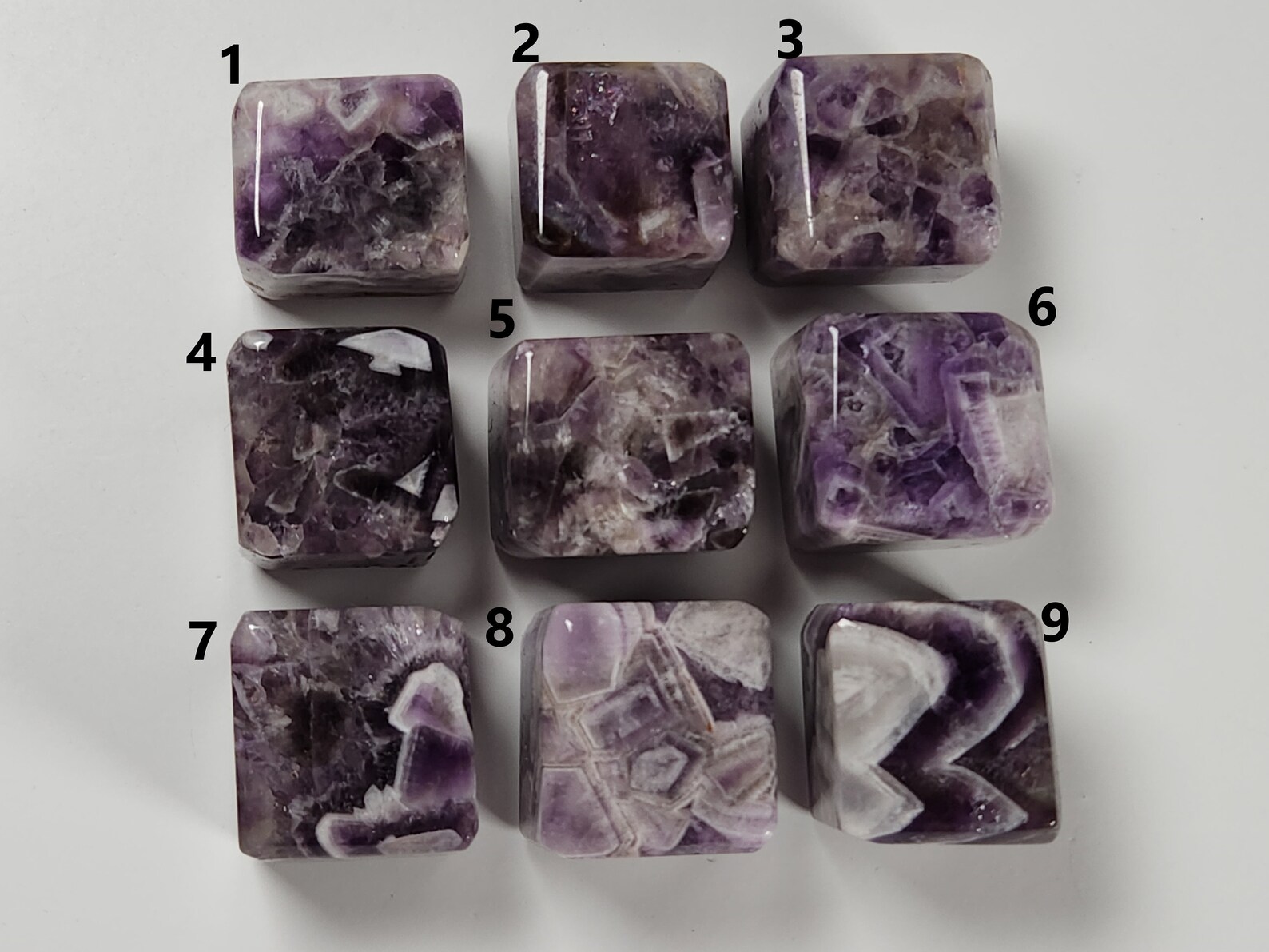 High Quality Chevron Amethyst Cube, Chevron Amethyst Crystal Cube ...