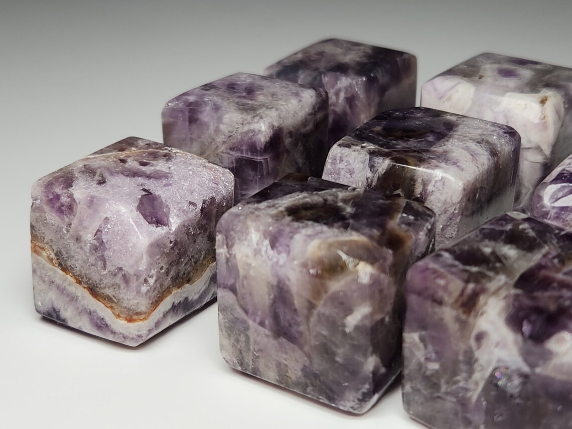 High Quality Chevron Amethyst Cube, Chevron Amethyst Crystal Cube ...