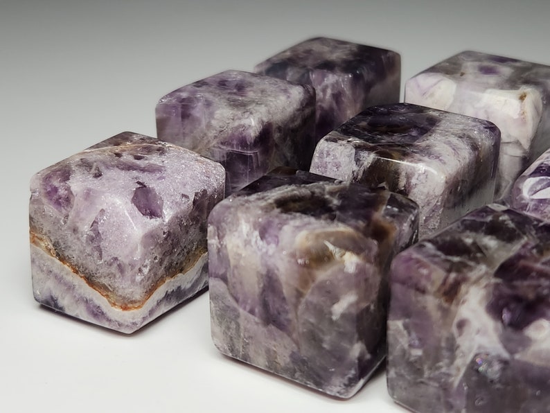 High Quality Chevron Amethyst Cube, Chevron Amethyst Crystal Cube ...