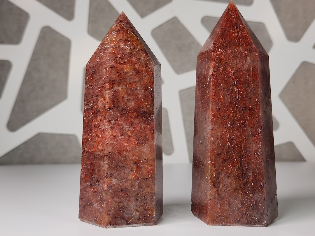XL Red Moss Agate Tower, Rare Red Moss Agate Tower, Red Gemstone, Rare ...