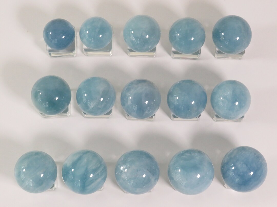 High Quality Aquamarine Gemstone Spheres, Truth, Healing, Crystal, High ...