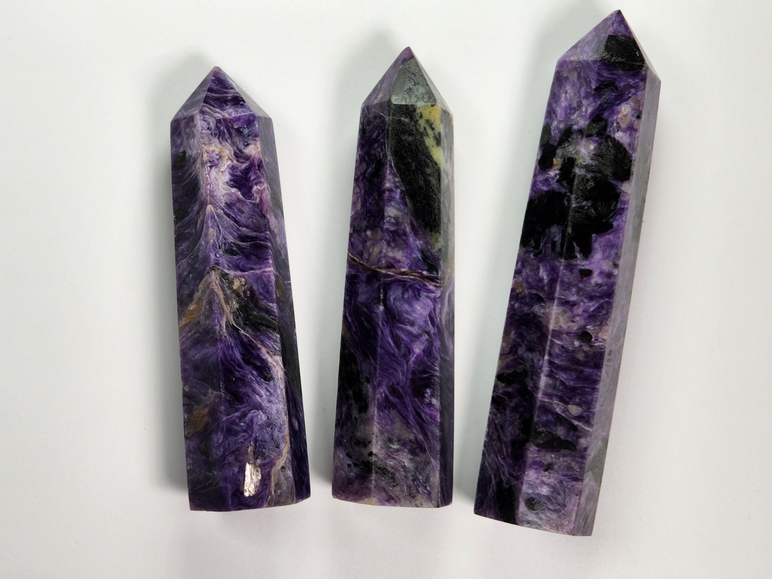 Charoite Towers, Charoite Gemstone Towers, Cleansing Crystal, Charoite ...