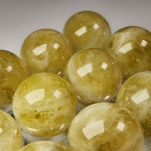 Citrine Gemstone Spheres, Citrine Sphere, Wealth Attracting Crystal ...